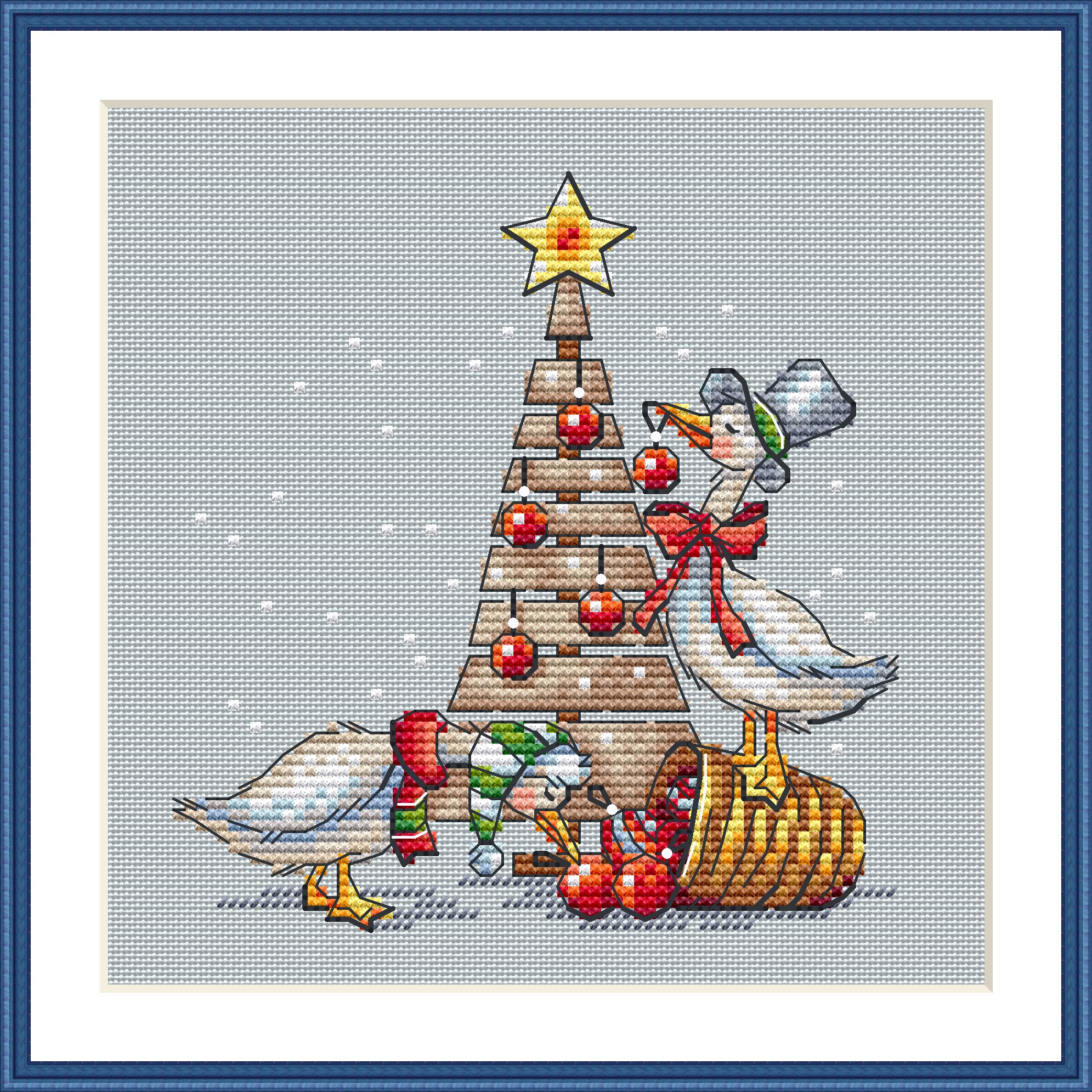 Christmas Geese 6 Cross Stitch Pattern Christmas Cross Stitc | Inspire ...