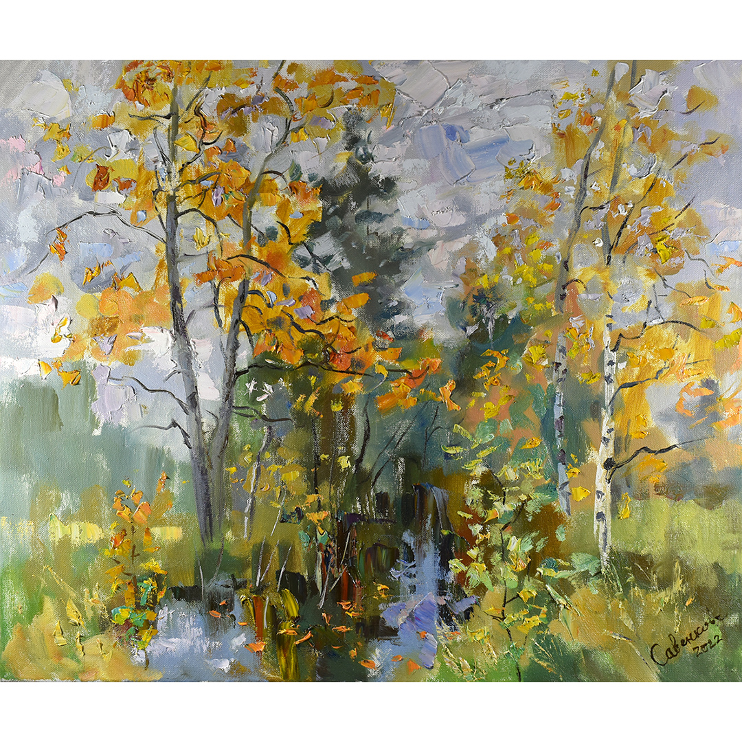 Autumn Painting Nature Landscape Impressionism Tree Original | Inspire Uplift