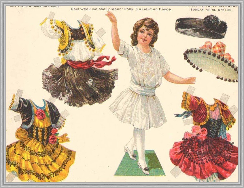 Digital - Vintage Paper Doll - Paper Doll National Spanish D - Inspire ...