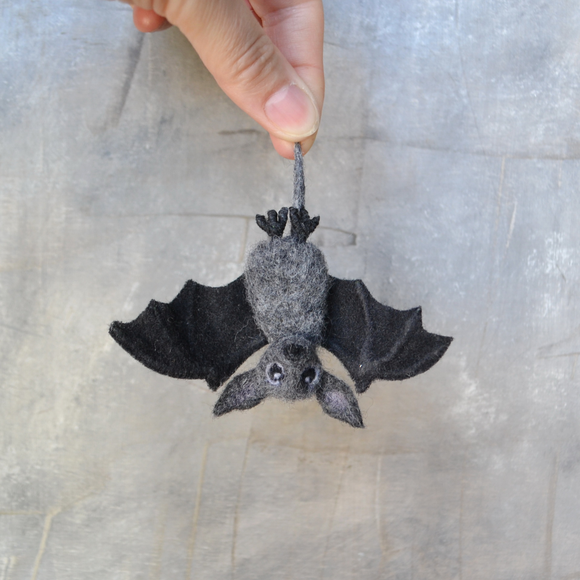 Halloween cute fruit bat pin Needle felted brooch for women | Inspire ...