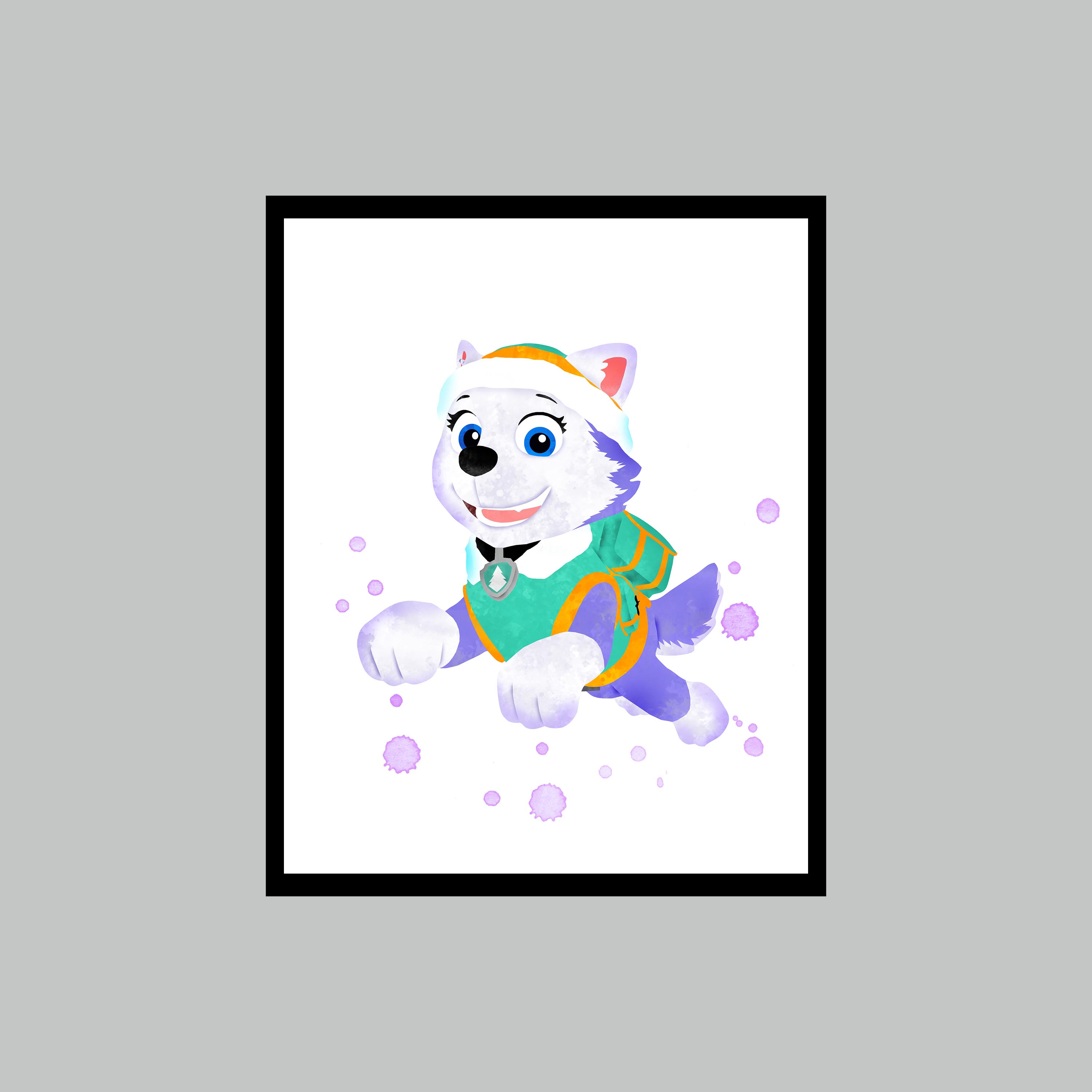 Everest PAW Patrol Art Print Digital Files nursery room wate | Inspire ...