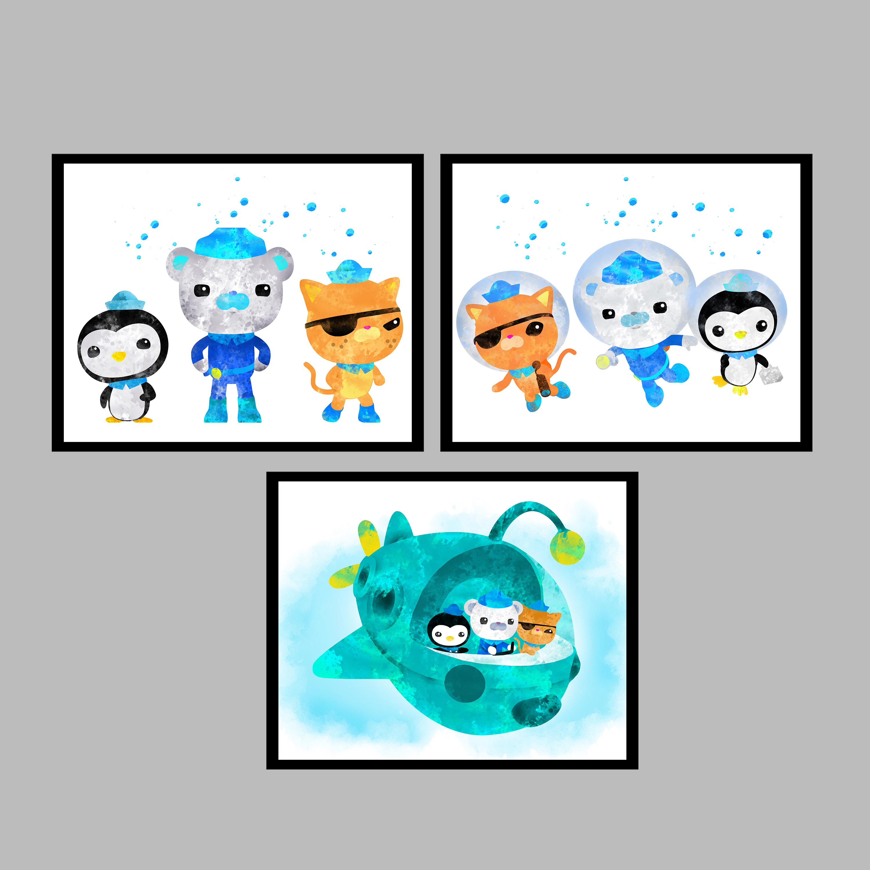 Octonauts Set Art Print Digital Files decor nursery room Oct | Inspire ...