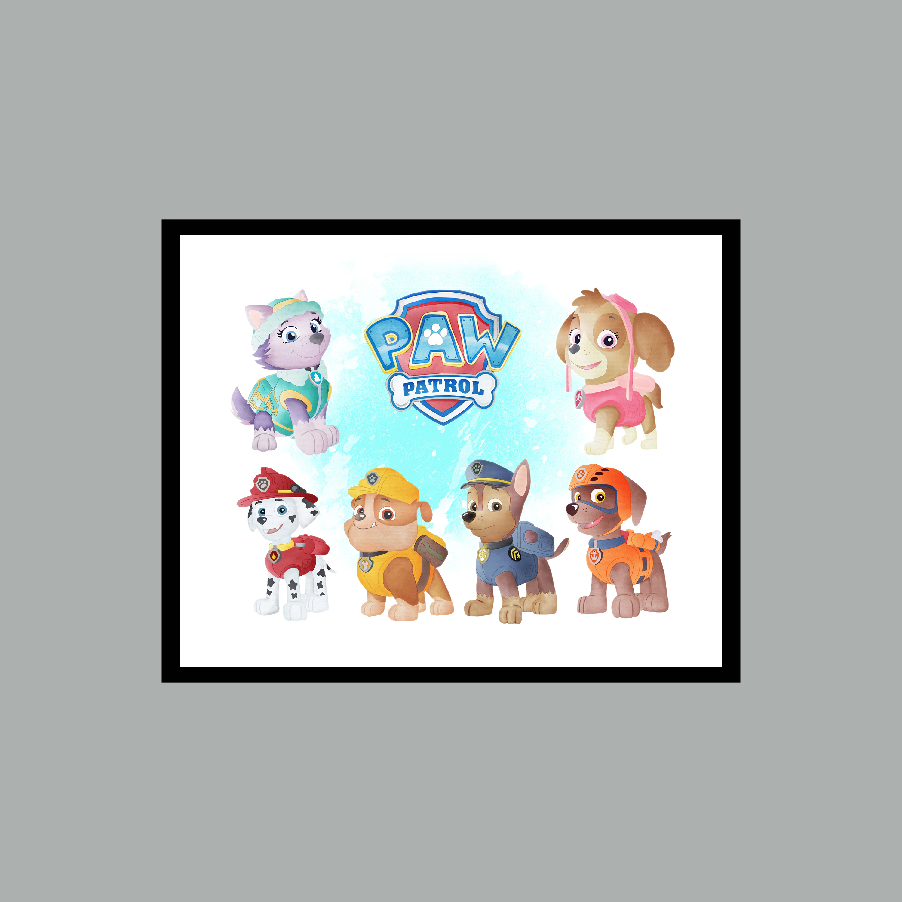 PAW Patrol Art Print poster Digital Files nursery room wate | Inspire ...