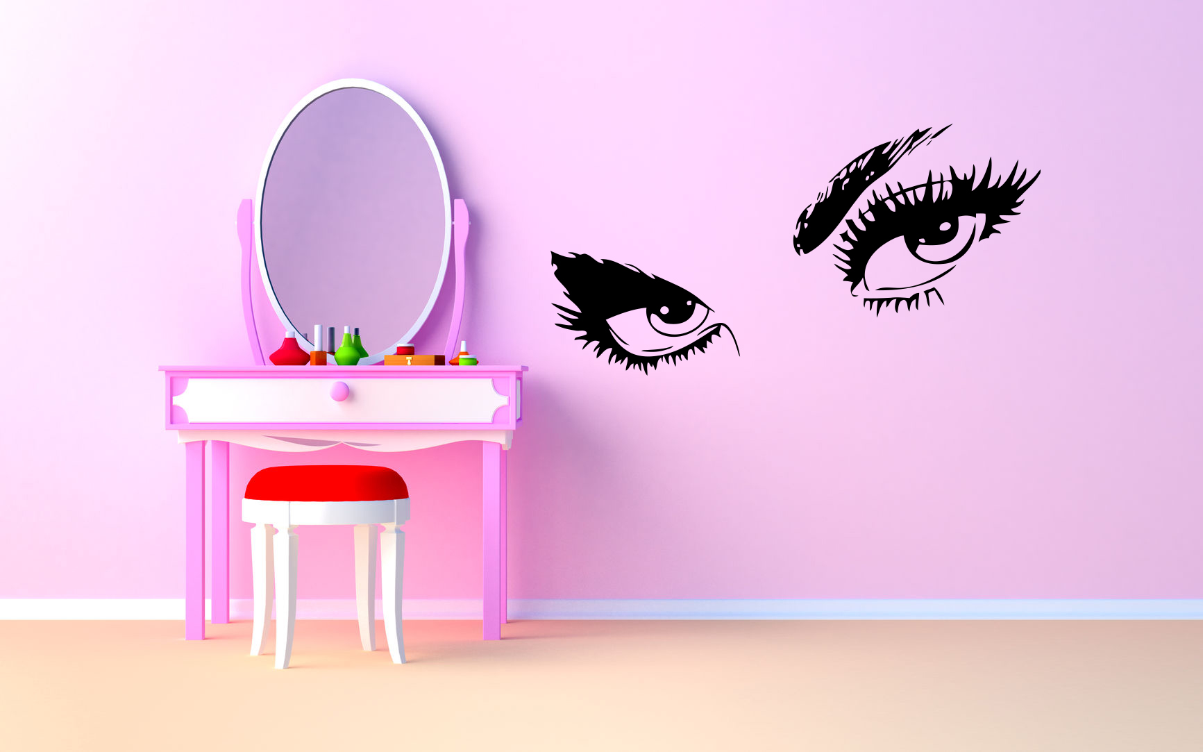 Girl Eyes Sticker Wall Sticker Vinyl Decal Mural Art Decor - Inspire Uplift