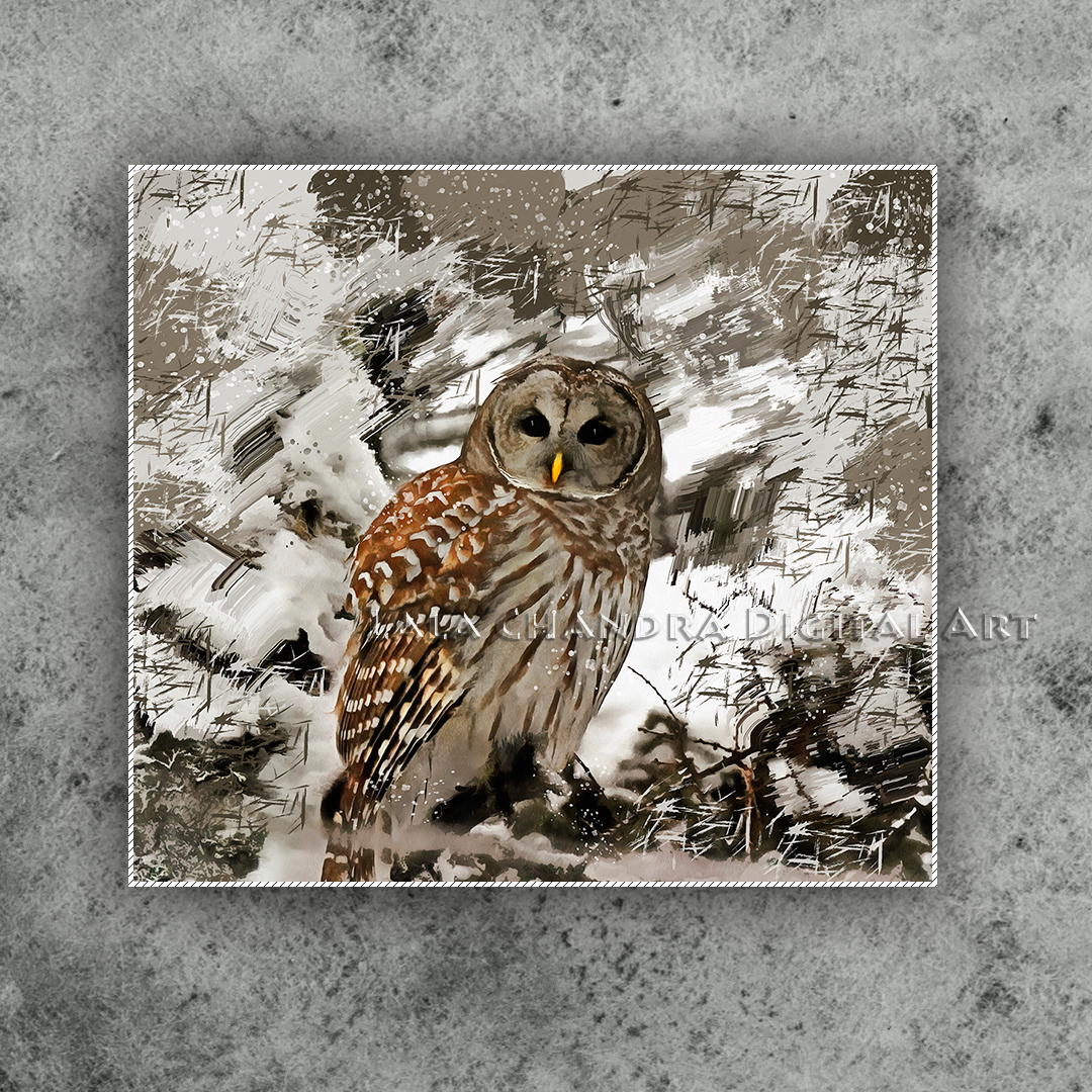 Winter owl poster, wall decor, wall art, Printable Journalin - Inspire ...