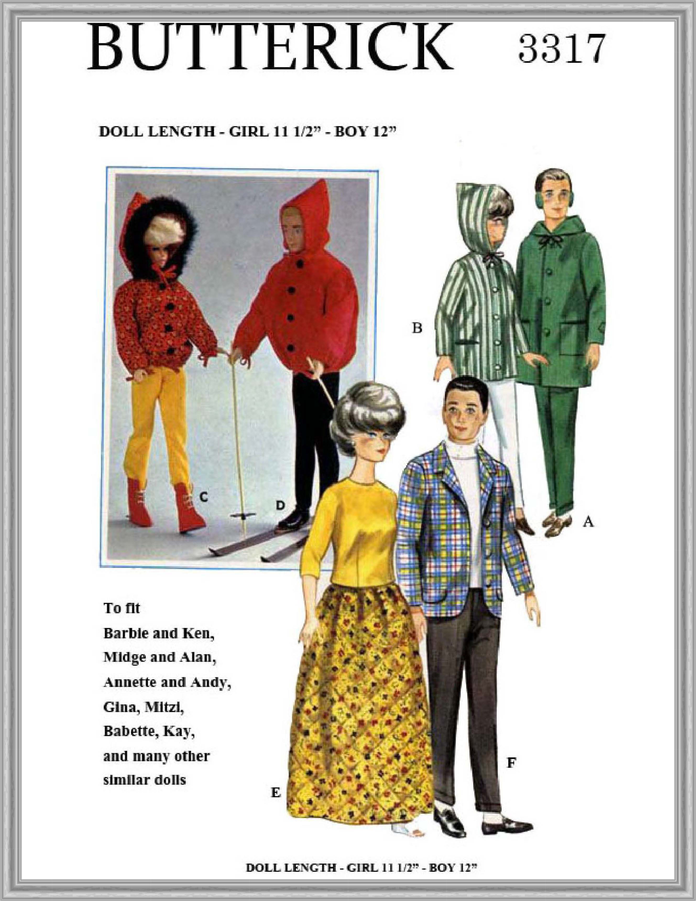 Digital - Vintage Barbie and Ken Sewing Pattern - Wardrobe C | Inspire ...