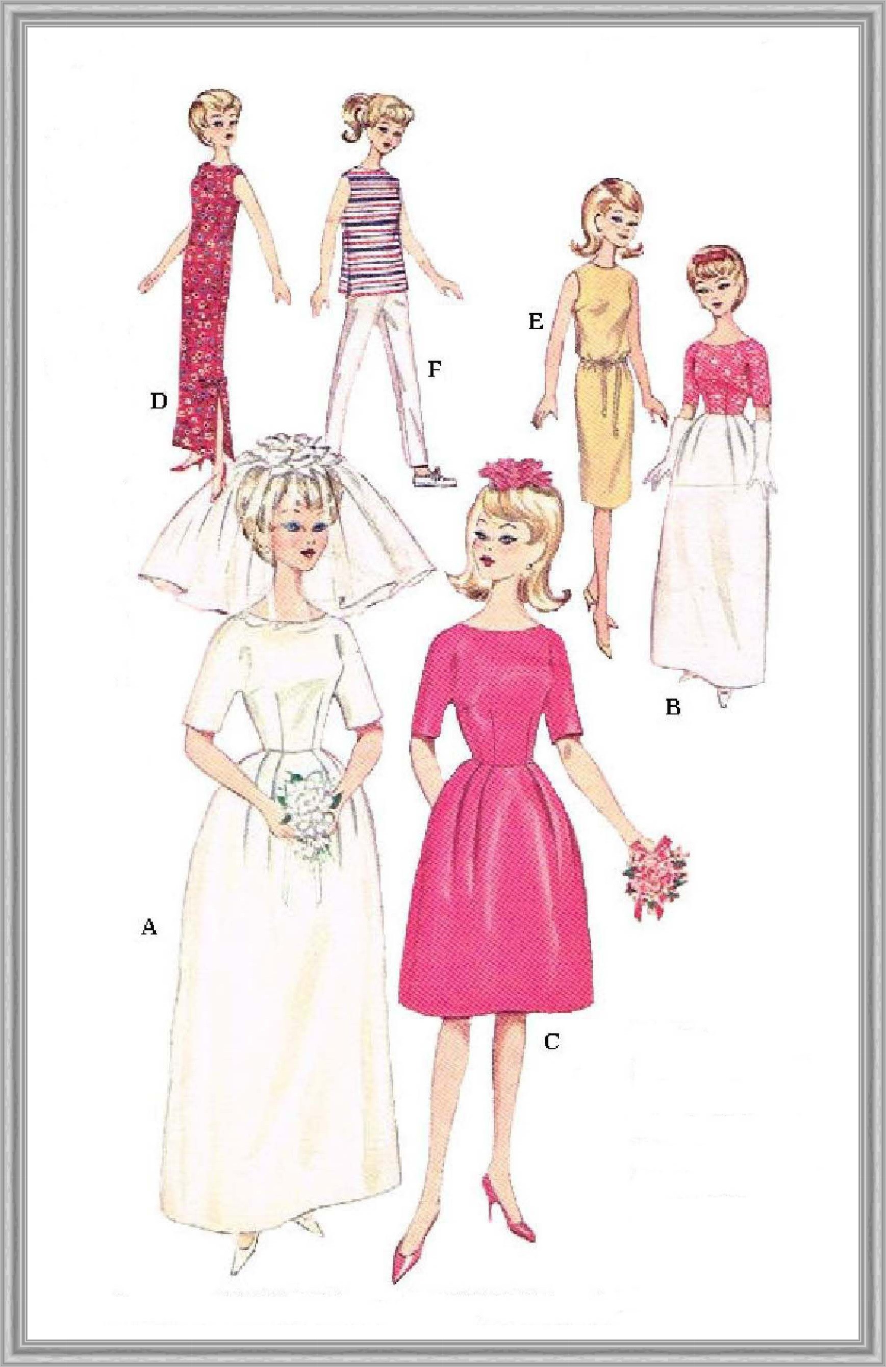 Digital - Vintage Barbie Sewing Pattern - Wardrobe Clothes f | Inspire ...