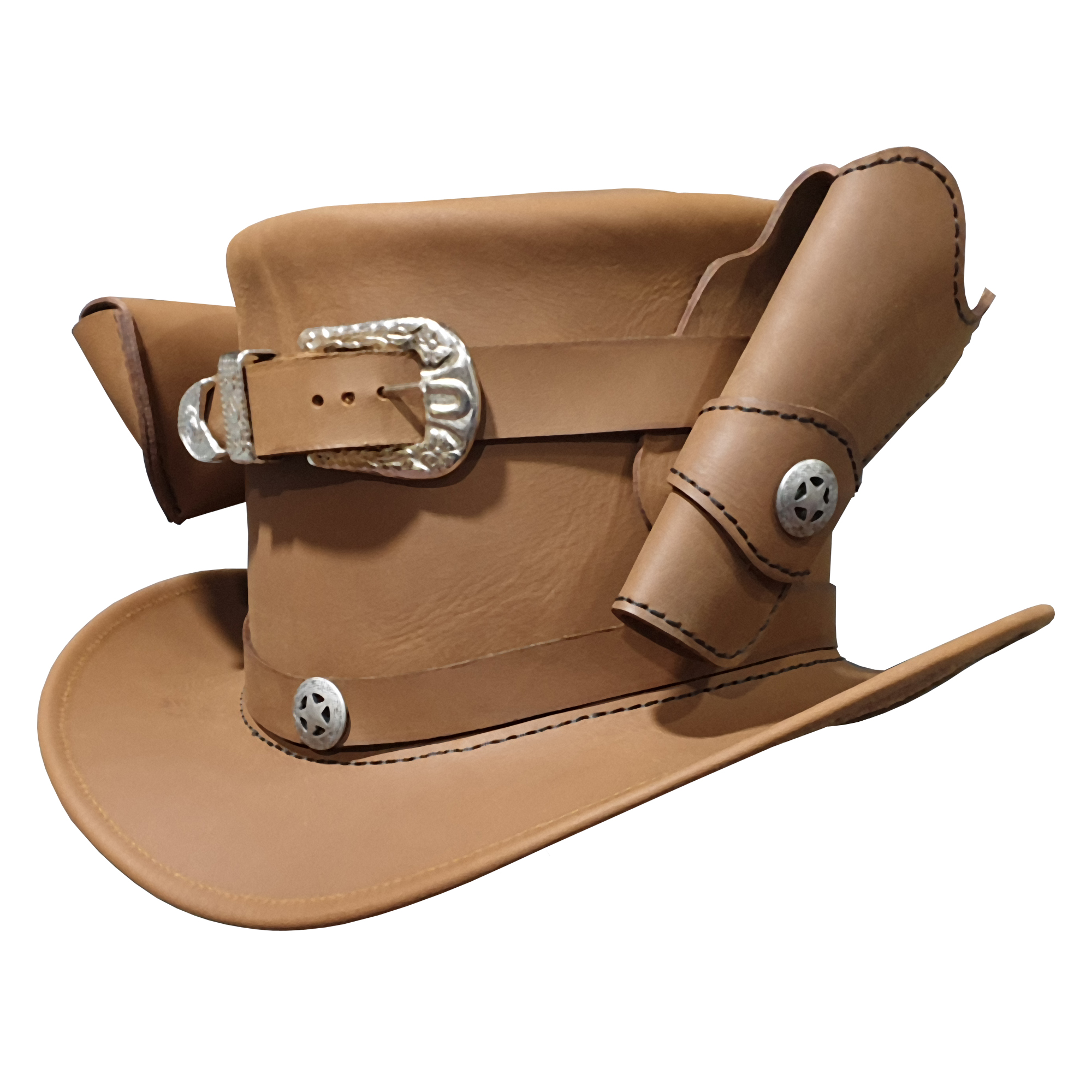 Steampunk Peace Keeper Leather Top Hat | Inspire Uplift