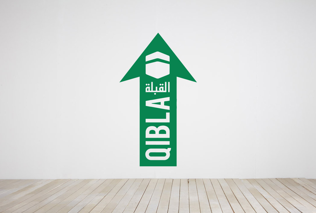 Qibla Sticker In Islam, Direction Towards The Holy Kaaba, Re - Inspire ...