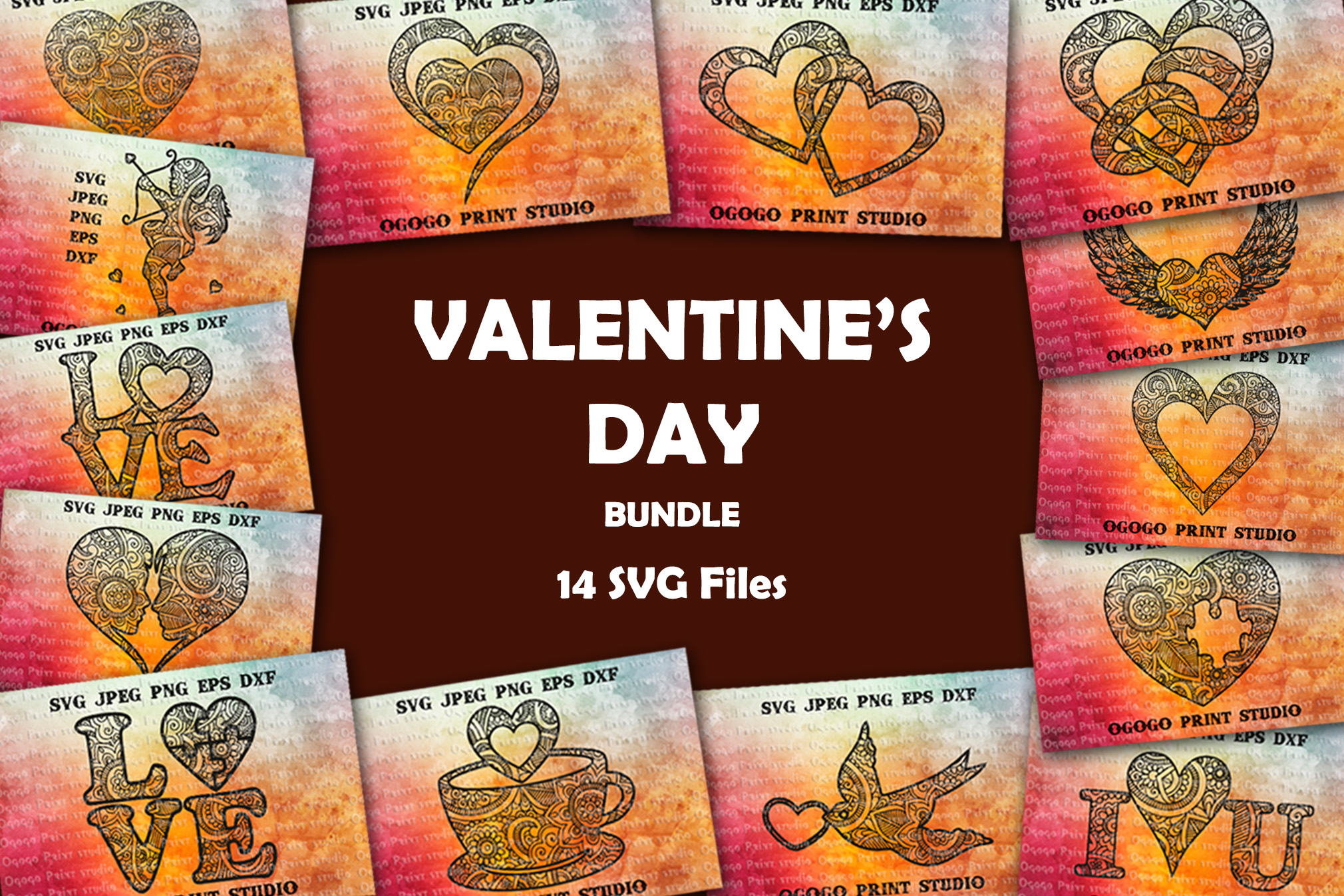 Heart Svg files, Valentine's Day svg Bundle, Love svg - Inspire Uplift