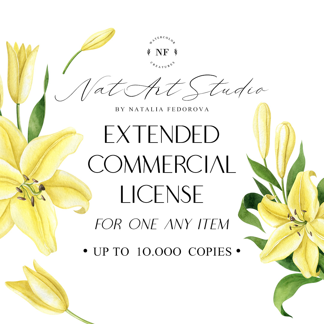 Extended Commercial License for single product. NatArtStudio | Inspire ...
