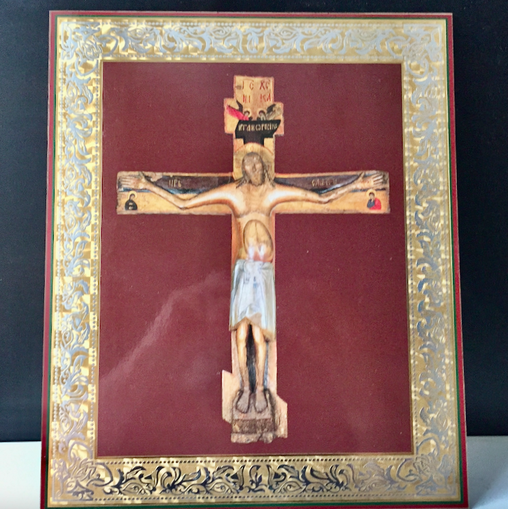 Crucifixion of Jesus | Lithography print on wood | Silver an - Inspire ...