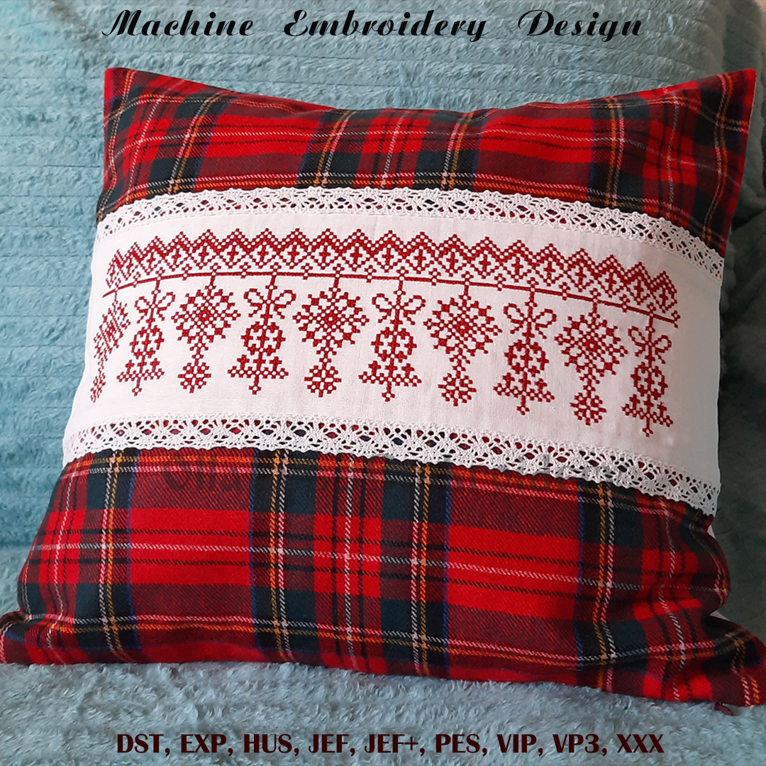 Christmas Bells endless border set of embroidery designs - Inspire Uplift