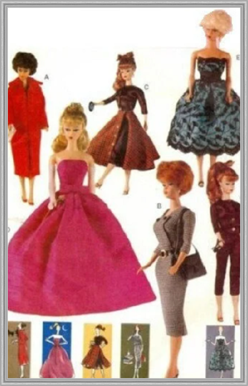 Digital - Vintage Barbie Sewing Pattern - Wardrobe Clothes f | Inspire ...