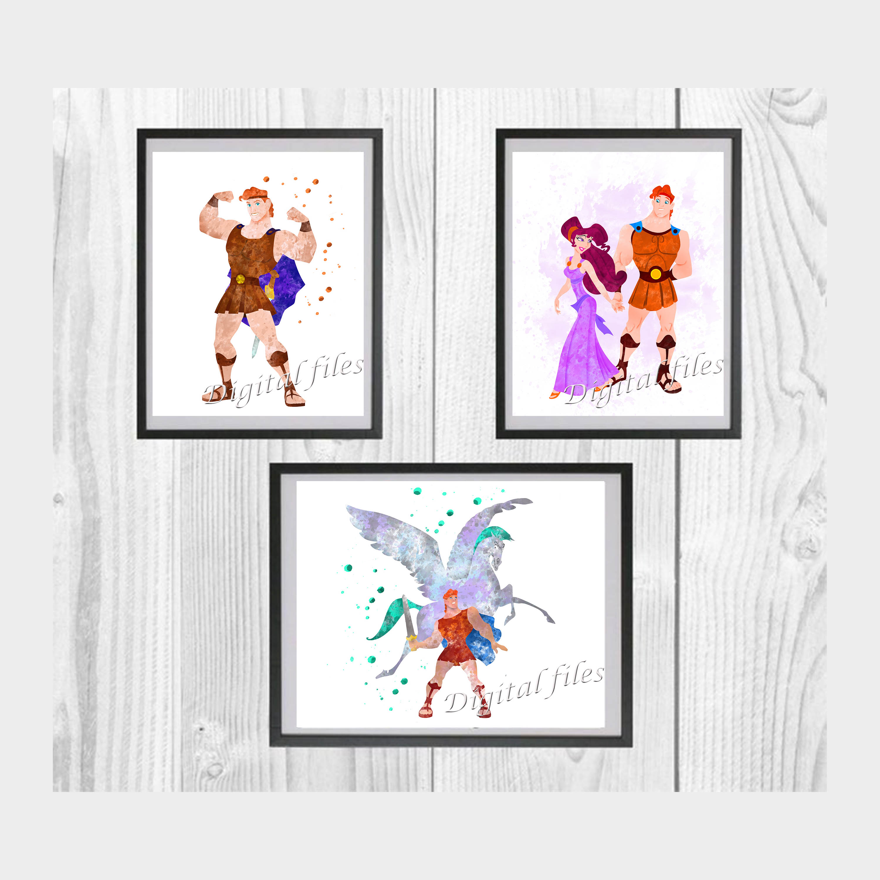 Hercules Set Disney Art Print Digital Files decor nursery ro | Inspire ...