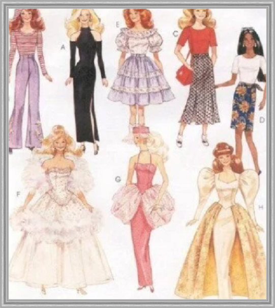 Digital - Vintage Barbie Sewing Pattern - Wardrobe Clothes f | Inspire ...
