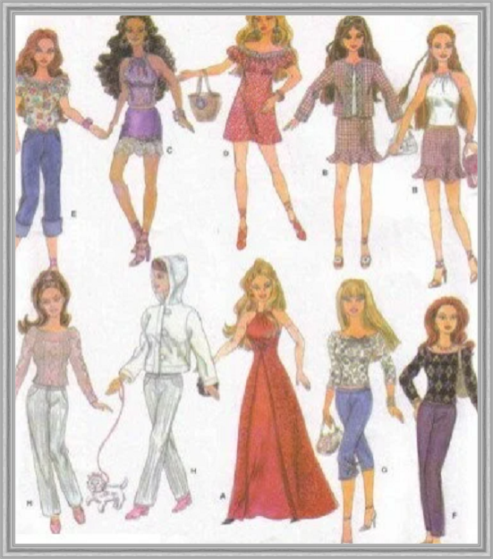 Digital - Vintage Barbie Sewing Pattern - Wardrobe Clothes f | Inspire ...