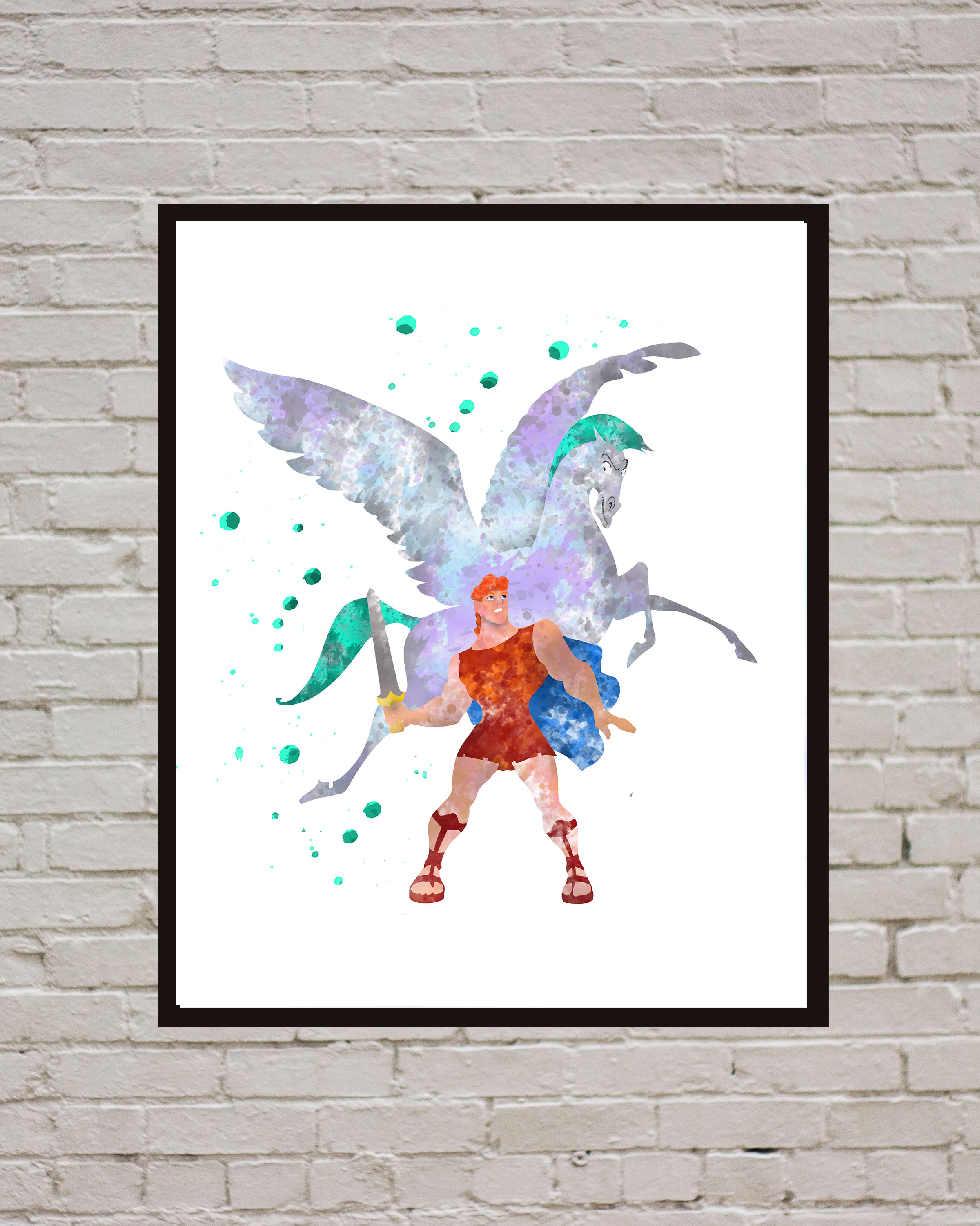 Hercules Disney Art Print Digital Files decor nursery room w | Inspire ...