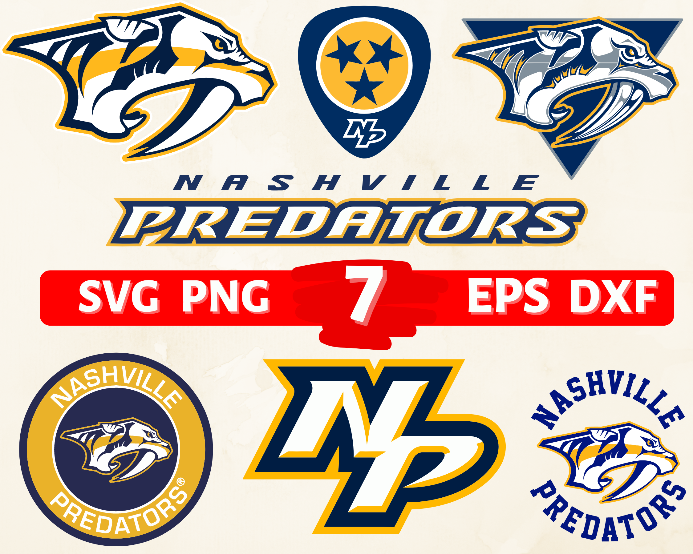 Digital Download, Nashville Predators logo, Nashville Predat - Inspire ...