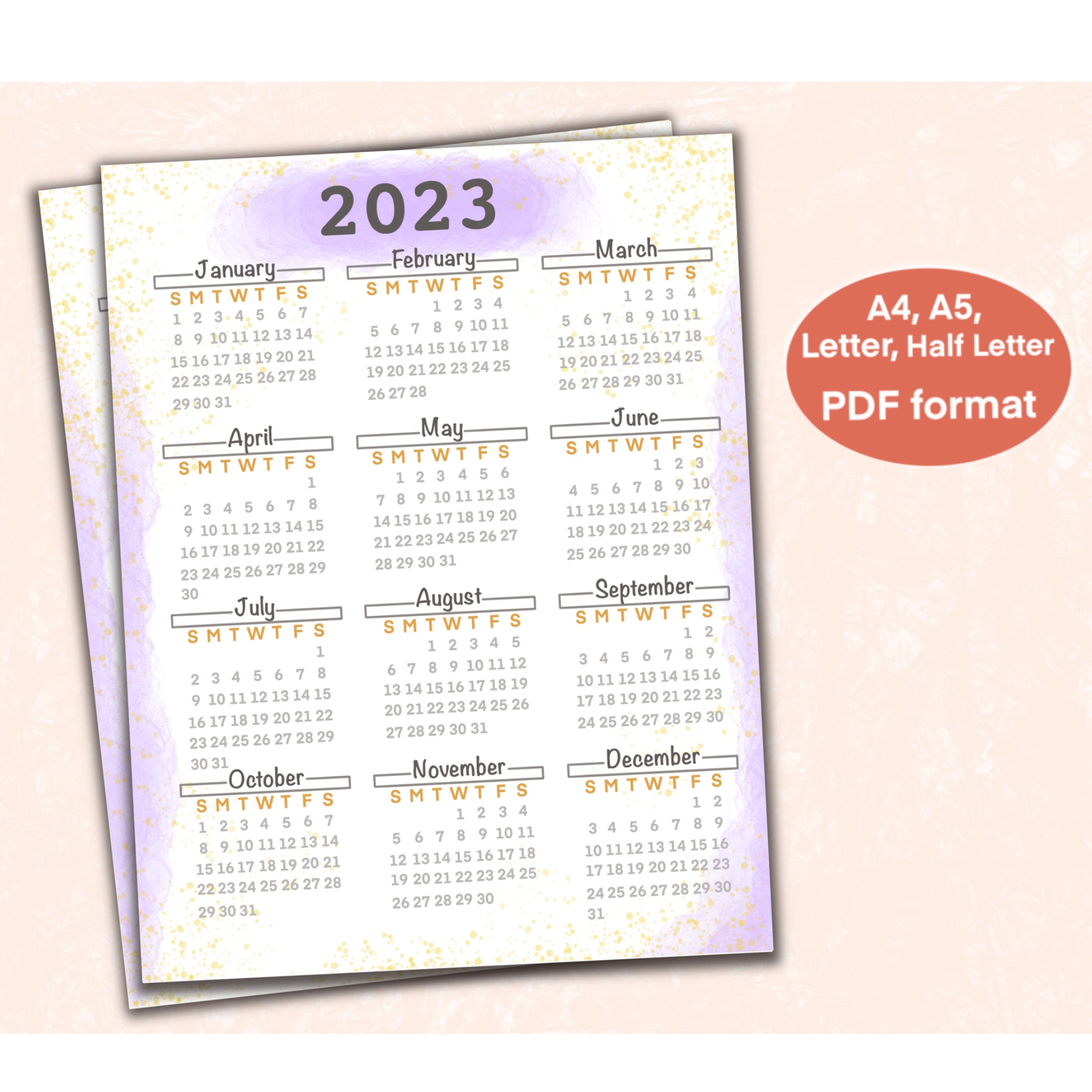 Printable Calendar, Printable Calendar 2023, Printable Plann | Inspire ...