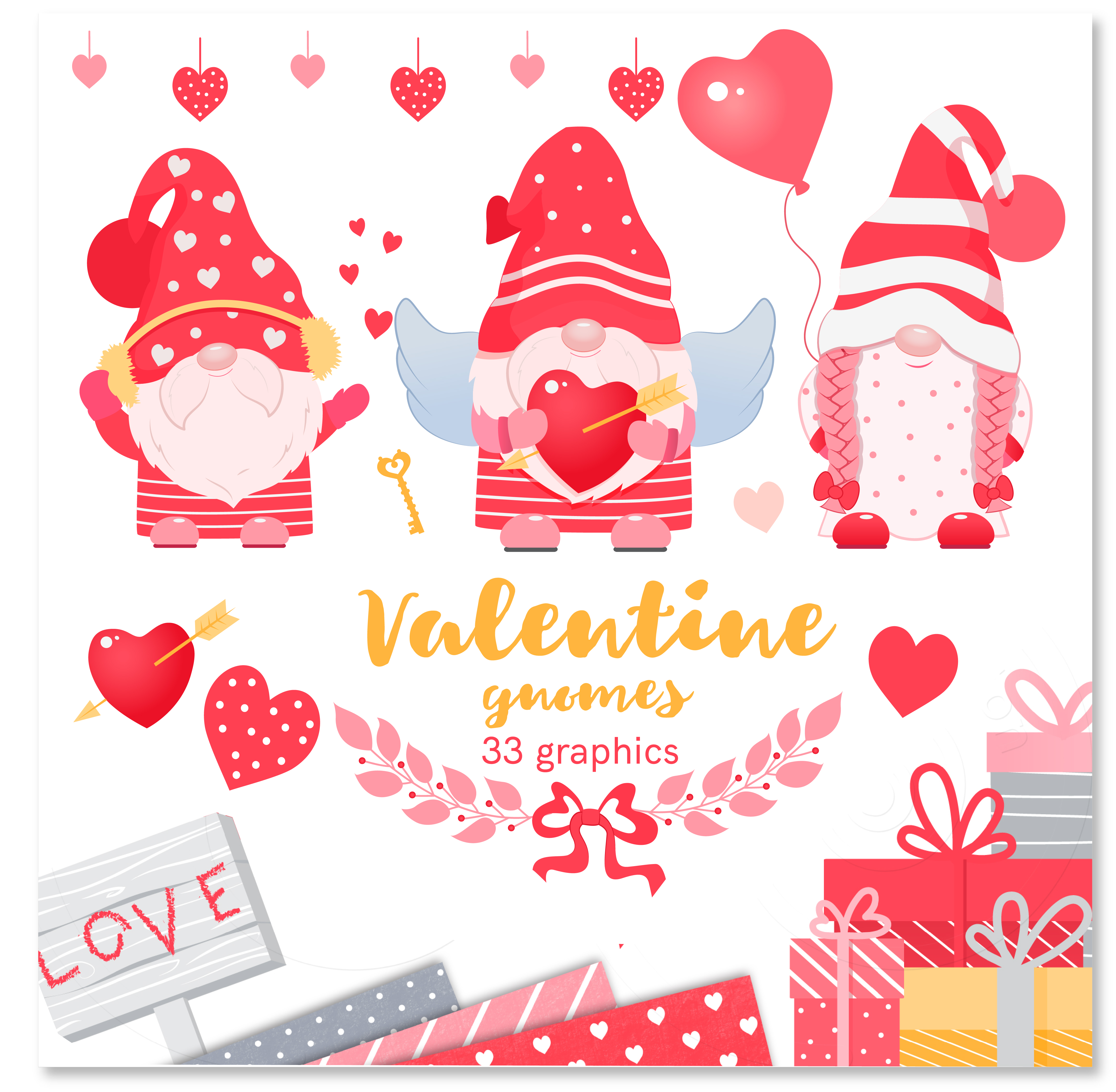 Valentine gnomes PNG, Valentine gnomes clip art, Valentine g | Inspire ...