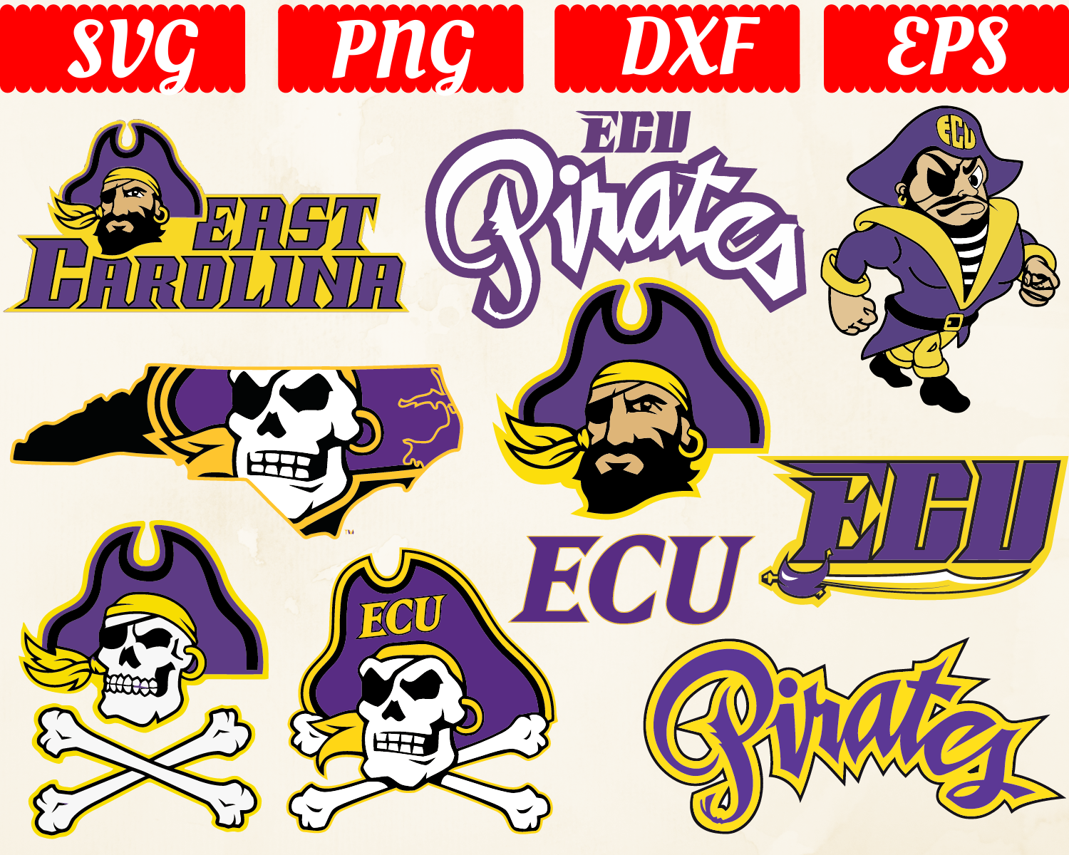 Digital Download, East Carolina Pirates logo, East Carolina | Inspire ...