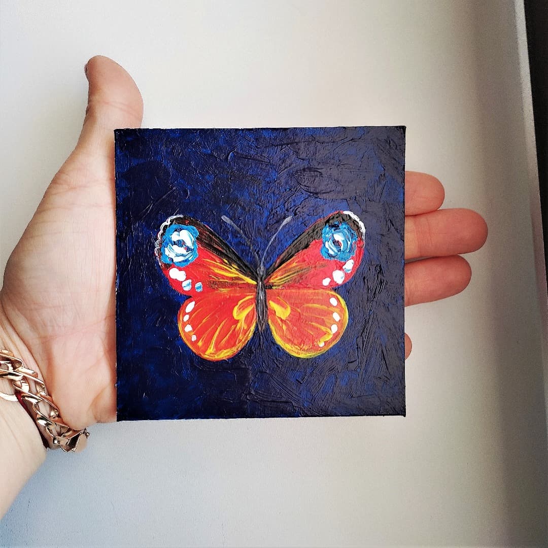 Butterfly painting, Insect impasto painting, Bright butterfl | Inspire ...