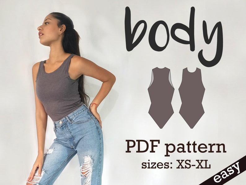 Tank top bodysuit Sewing pattern | Inspire Uplift