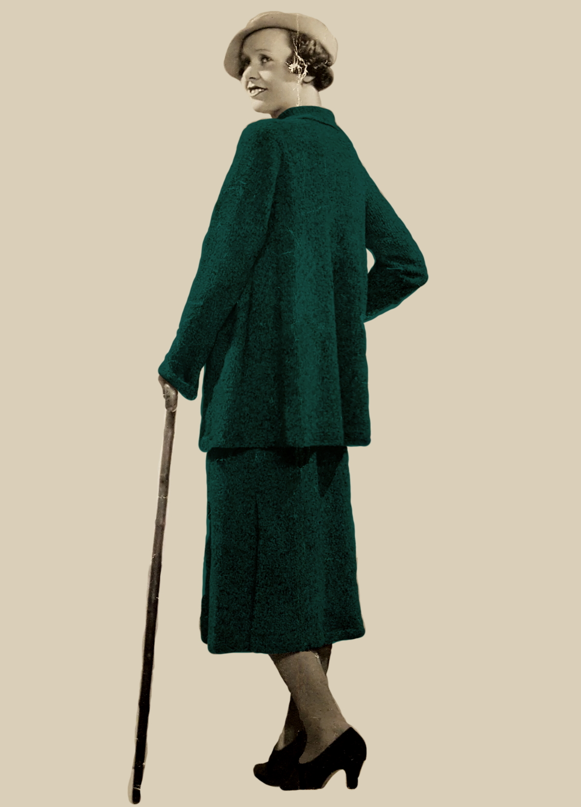 Vintage Knitting Pattern 153 Swagger Suit Women | Inspire Uplift