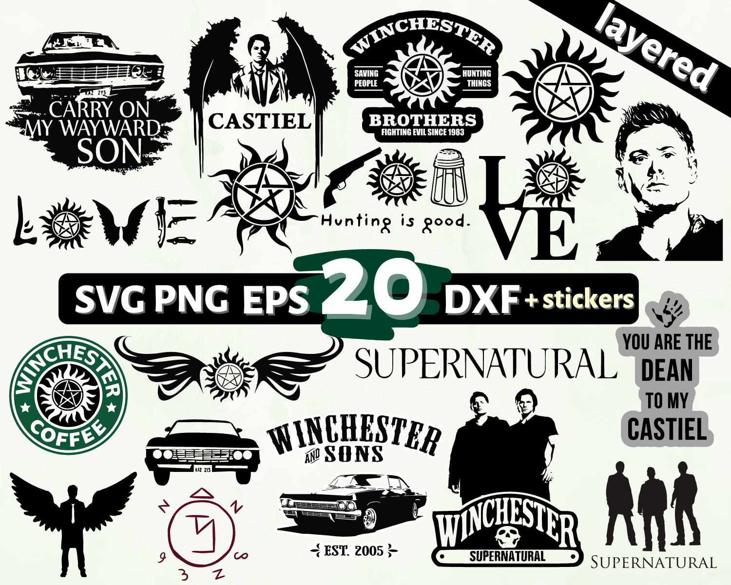 Digital Download, Supernatural svg, Supernatural clipart, Su | Inspire ...