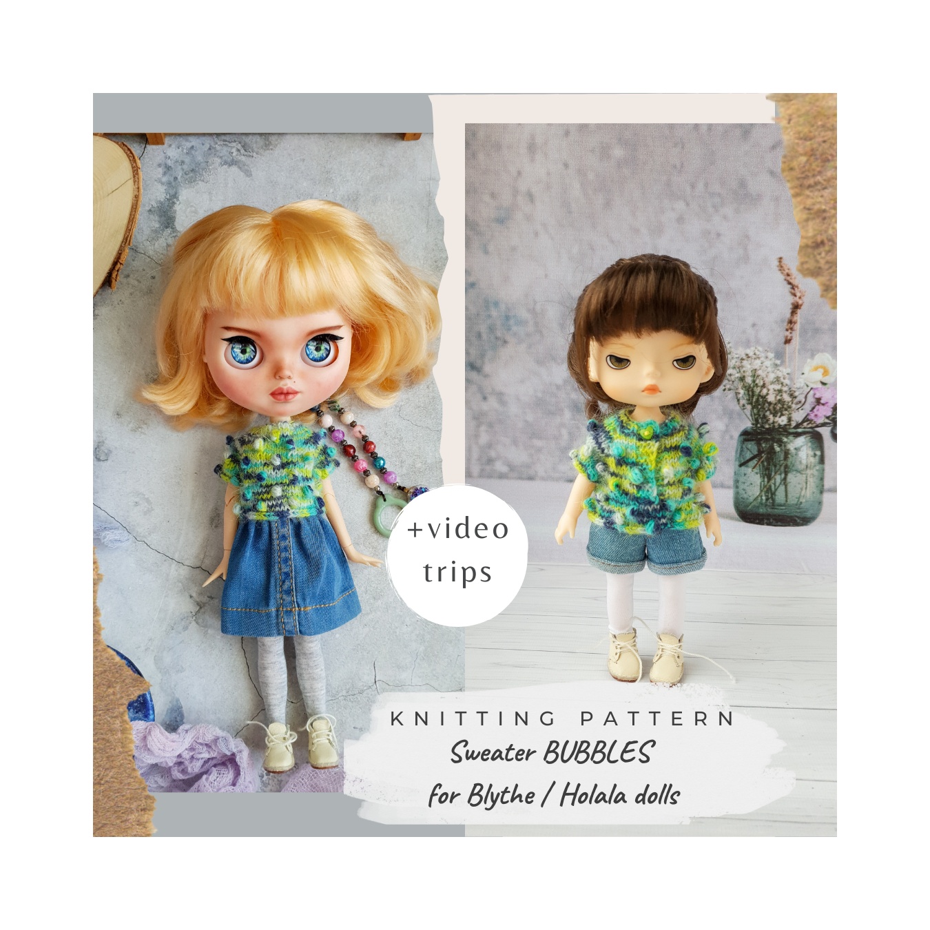 Blythe knit pattern. Blythe tutorial. Holala clothes pattern | Inspire ...