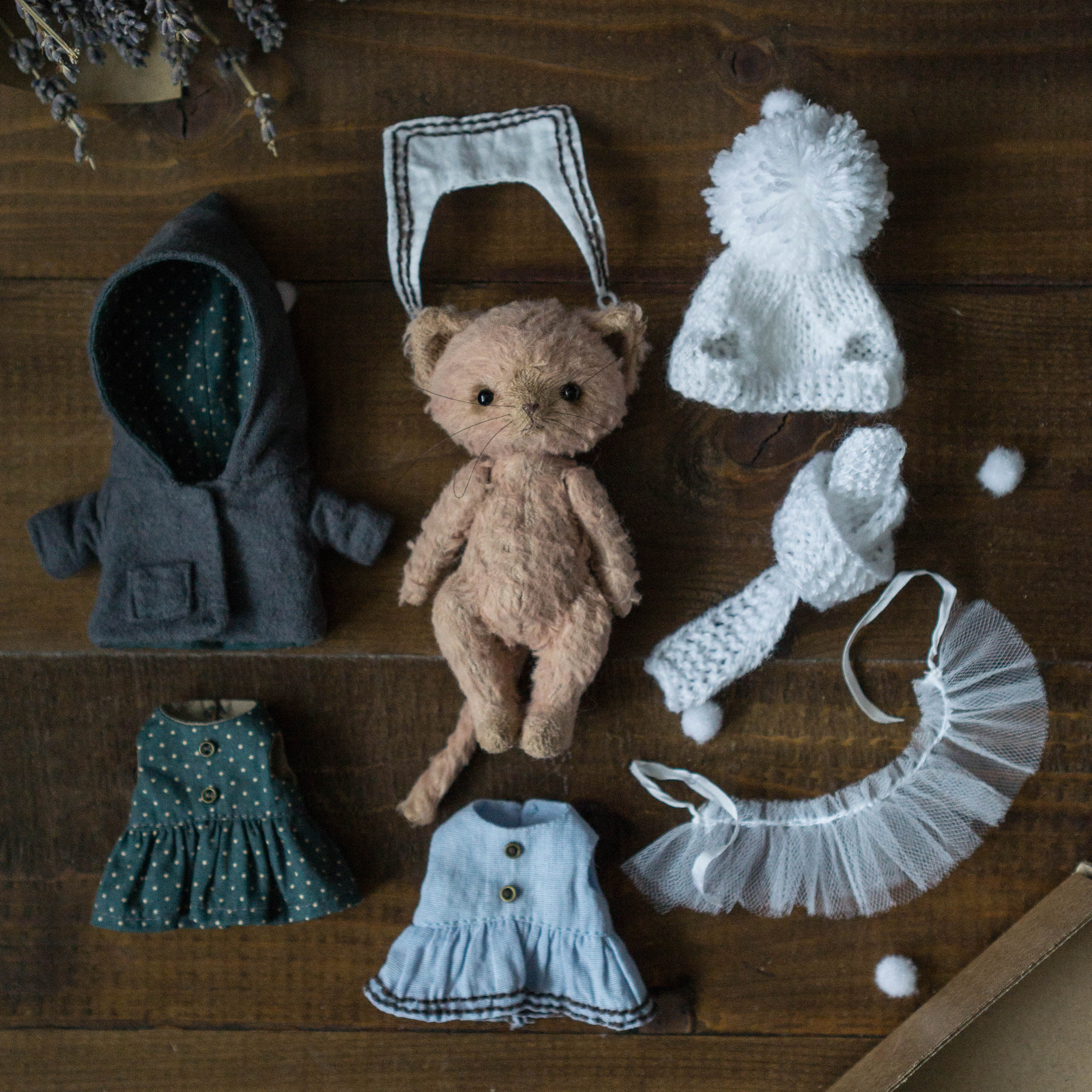 Teddy Cat handmade teddy with clothes set | Inspire Uplift