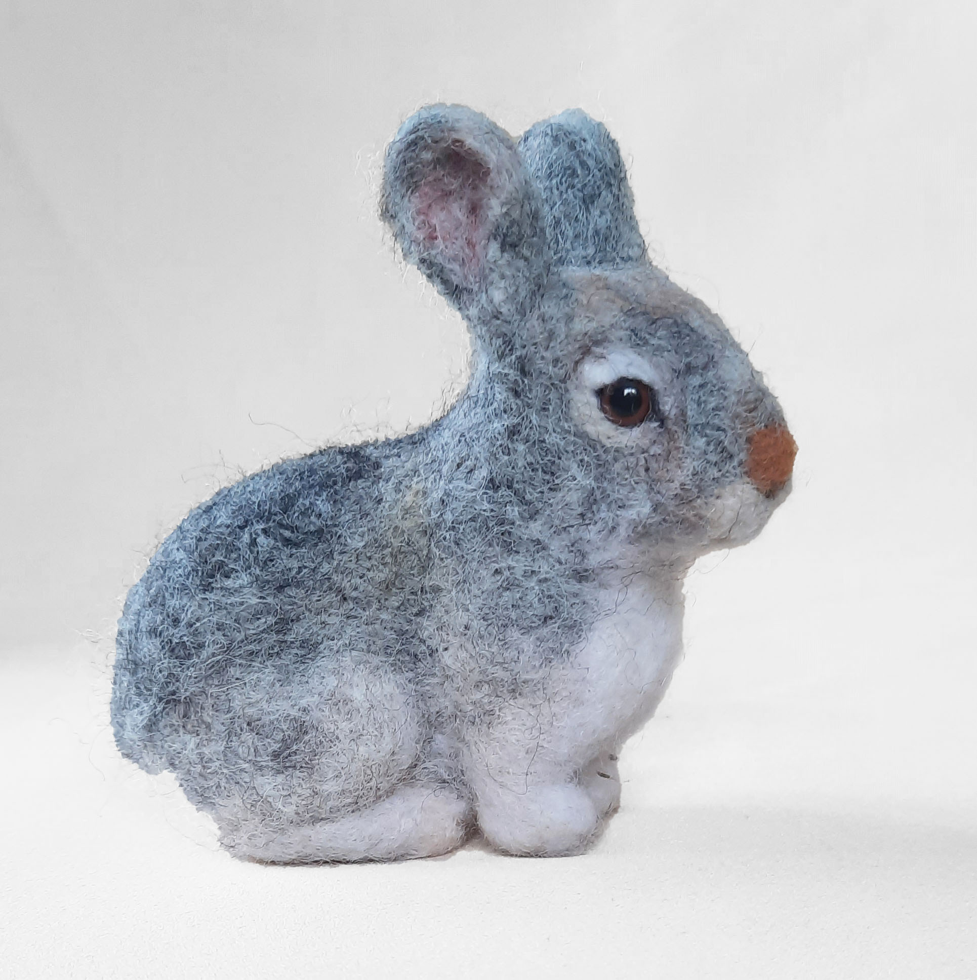 Needle felted hare Needle felted rabbit Grey rabbit | Inspire Uplift