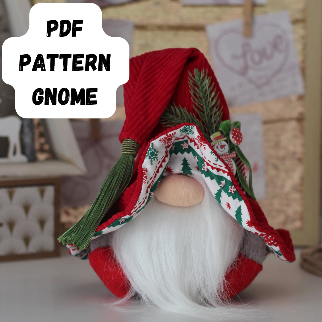 Gnome. Digital sewing pattern. Nisse . Tomte. DIY | Inspire Uplift