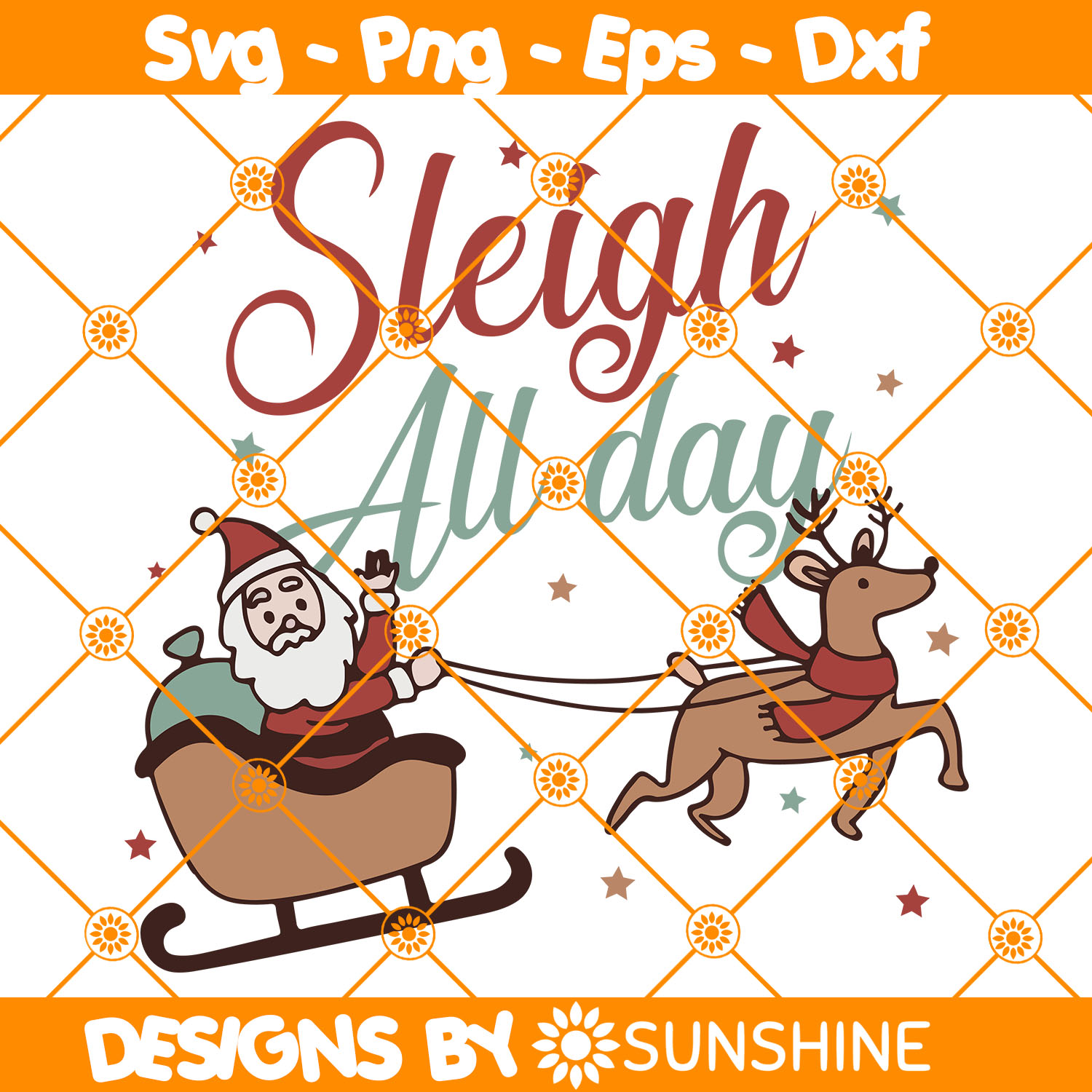 Santa Sleigh all day Svg, Sleigh all day Svg, Santa Claus Sv | Inspire ...