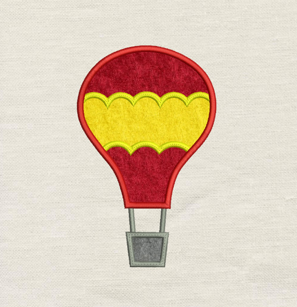 Air Balloon Embroidery design 3 Sizes reading pillow-INSTANT | Inspire ...