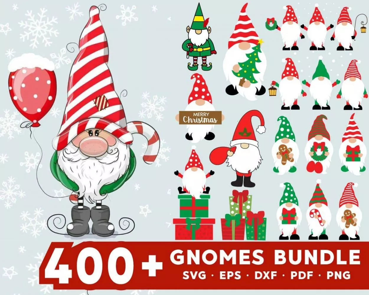 Gnomes SVG Files, Christmas SVG Cut Files, Gnomes PNG | Inspire Uplift