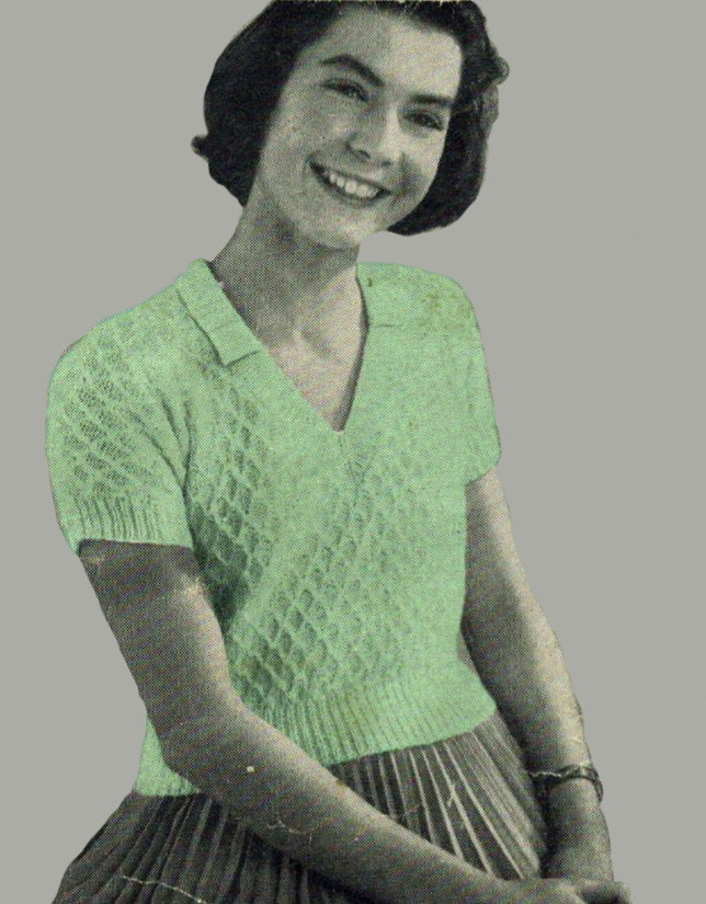 Vintage Knitting Pattern 160 Short Sleeved and Simply Women | Inspire ...