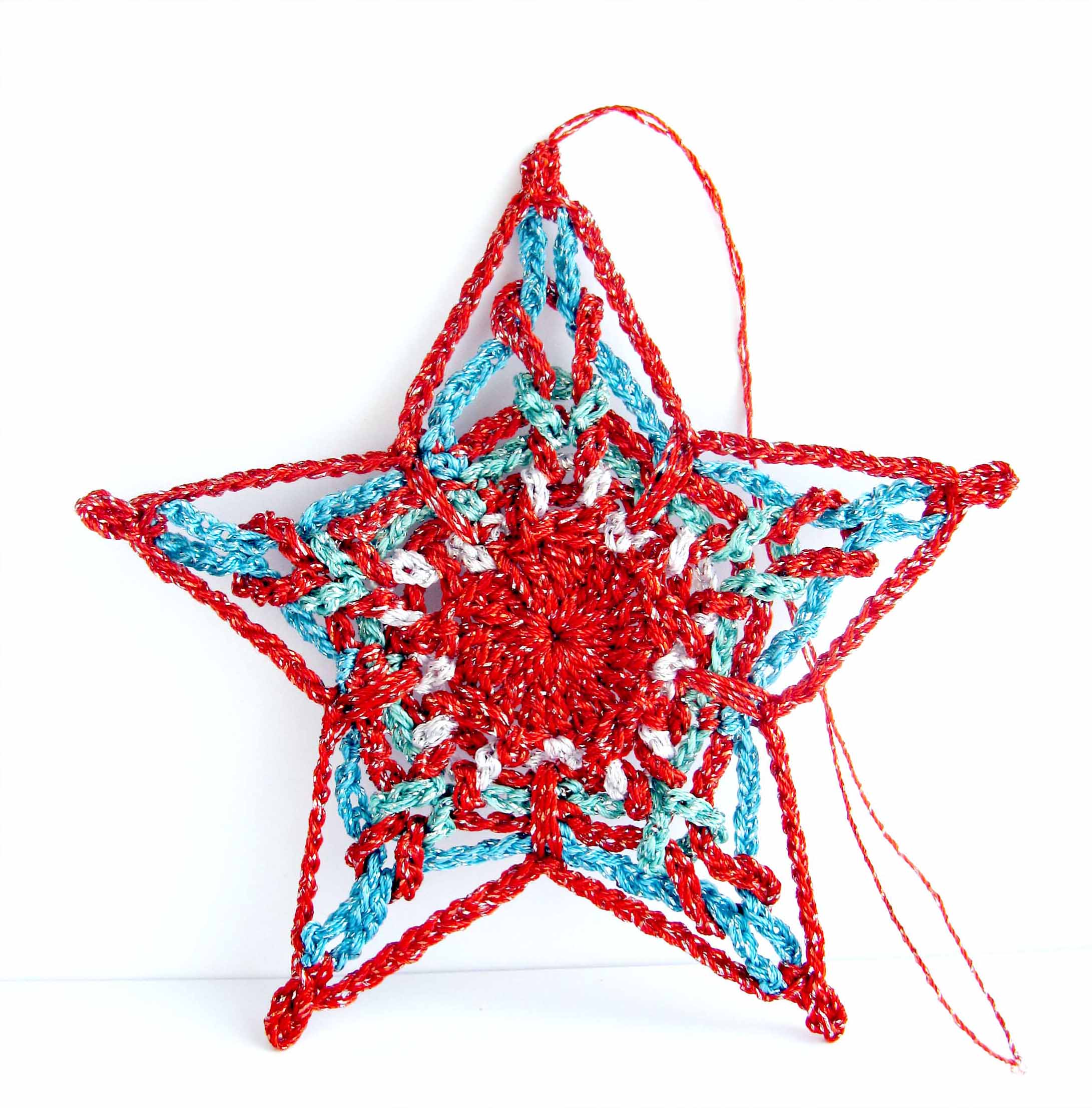 Christmas Star Ornament Crochet Pattern, PDF file digital do | Inspire ...