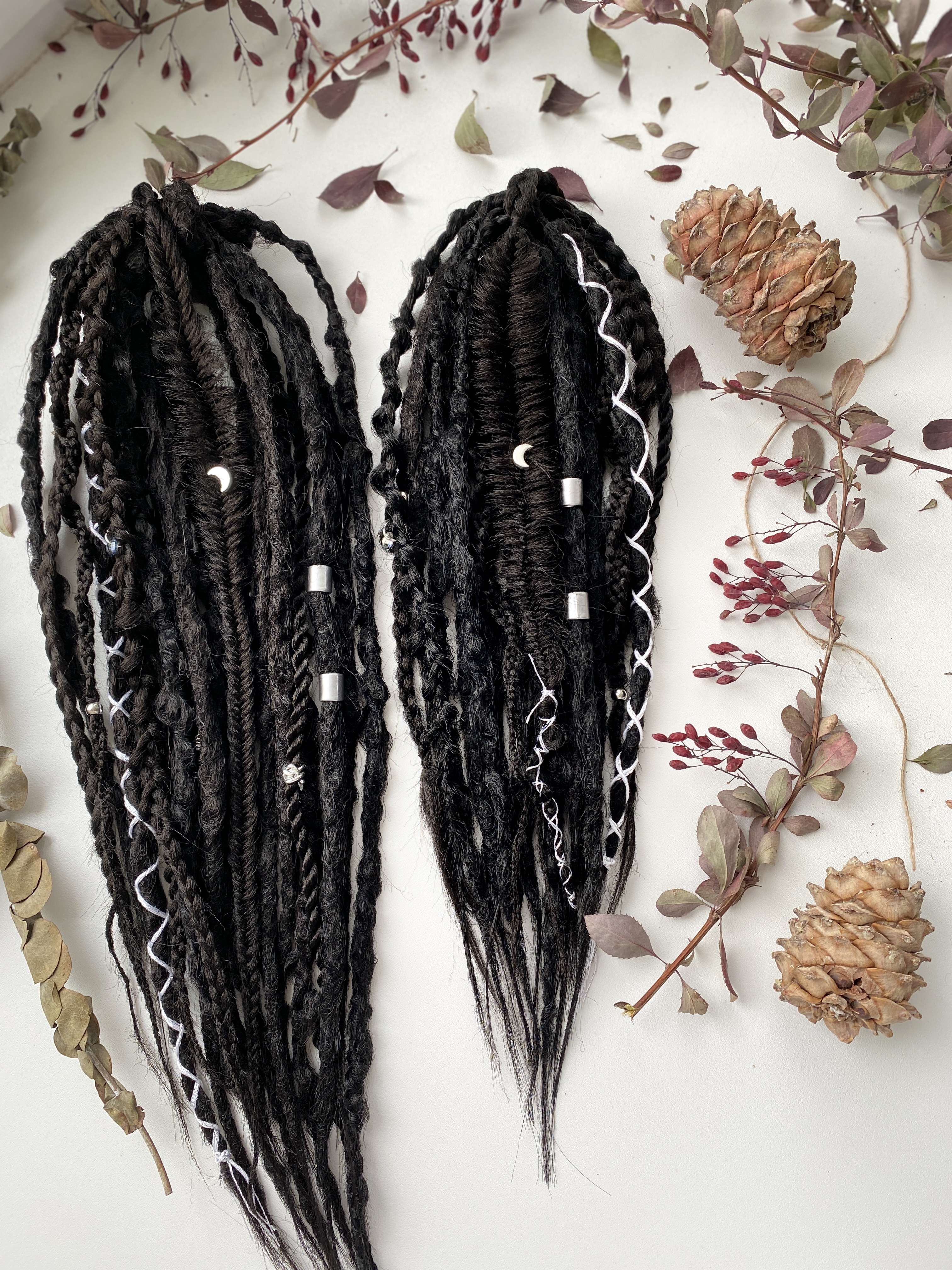 Black dreadlocks set Textured synthetic dreads Full set of b | Inspire ...