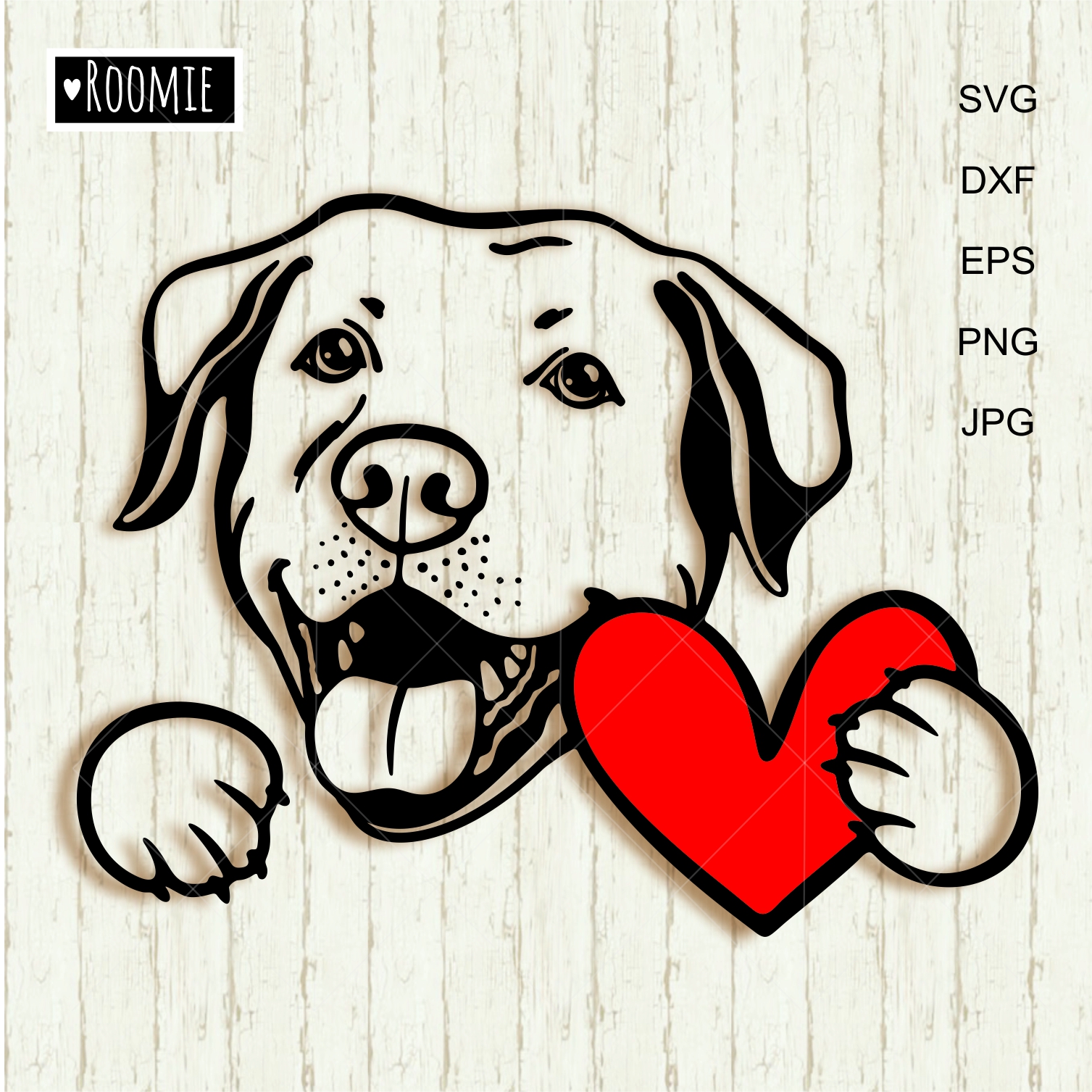 Labrador Retriever with heart SVG, Yellow Labrador Lover Gif | Inspire ...