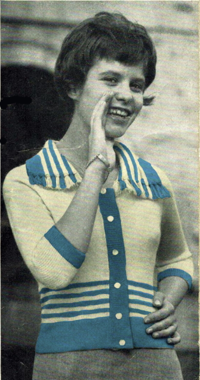 Vintage Knitting Pattern 157 Tringed for Fun Cardigan Women | Inspire ...