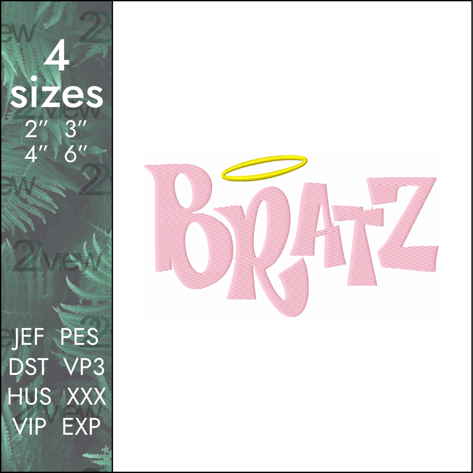 Bratz Embroidery Design, baby girls dolls logo, 4 sizes | Inspire Uplift