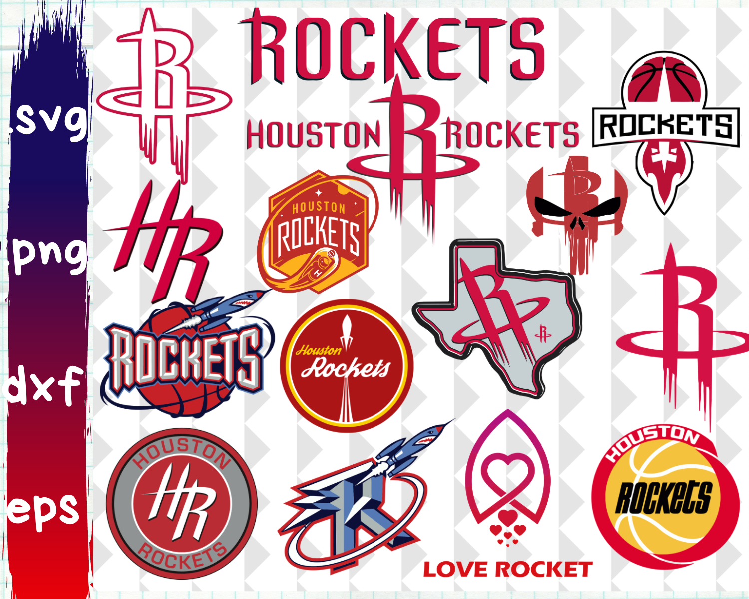 Big SVG Bundle, Digital Download, Houston Rockets svg, Houst | Inspire ...