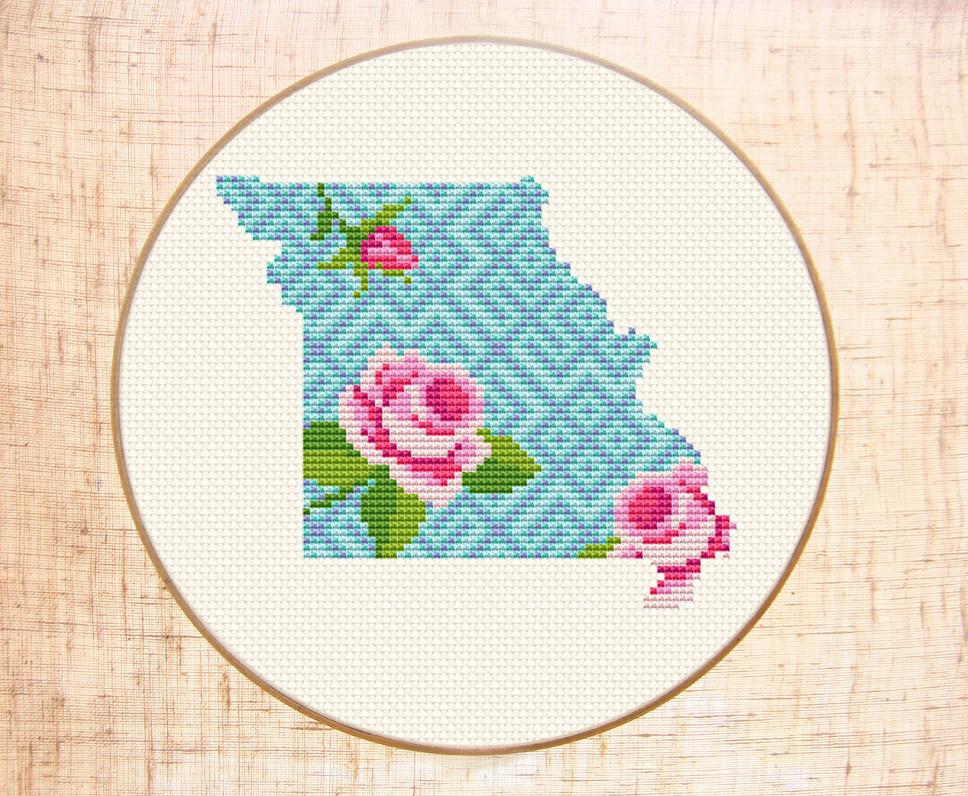 Missouri cross stitch pattern PDF Map cross stitch State cro | Inspire ...