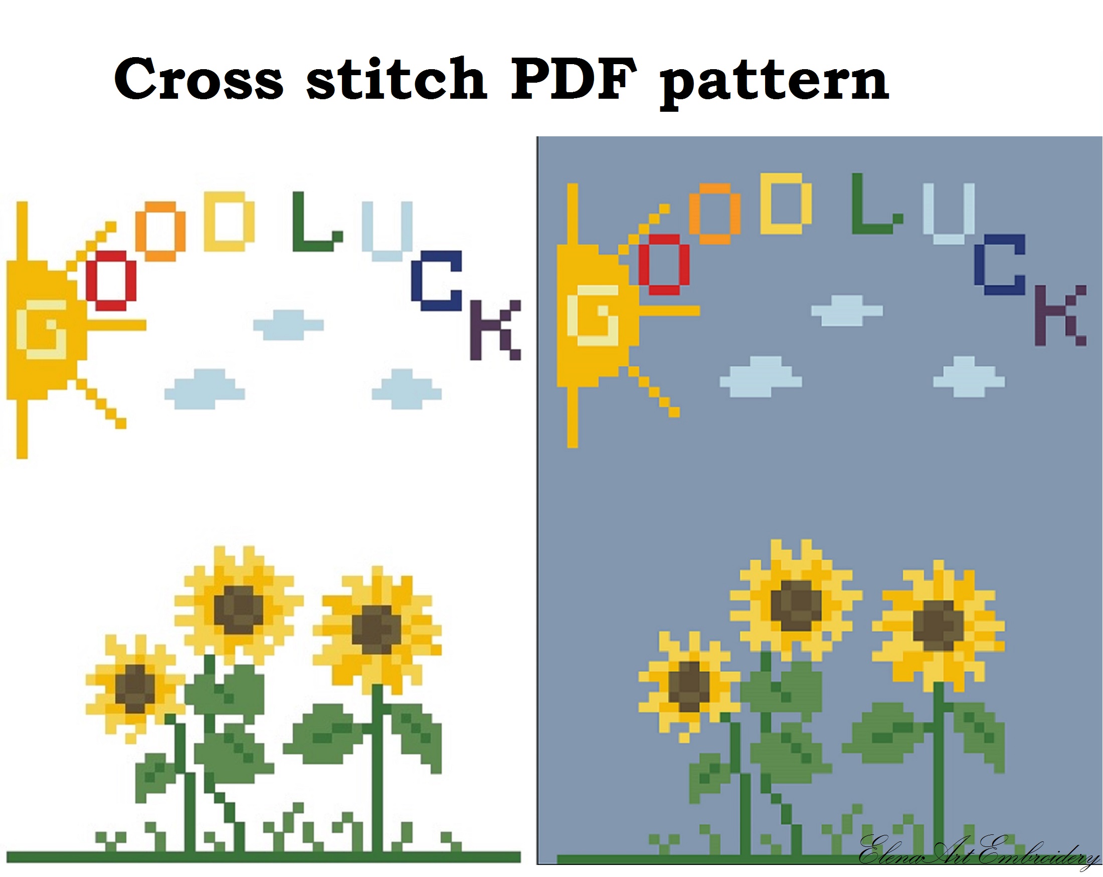 Sunflowers Embroidery, Rainbow Embroidery, Easy Floral Cross | Inspire ...