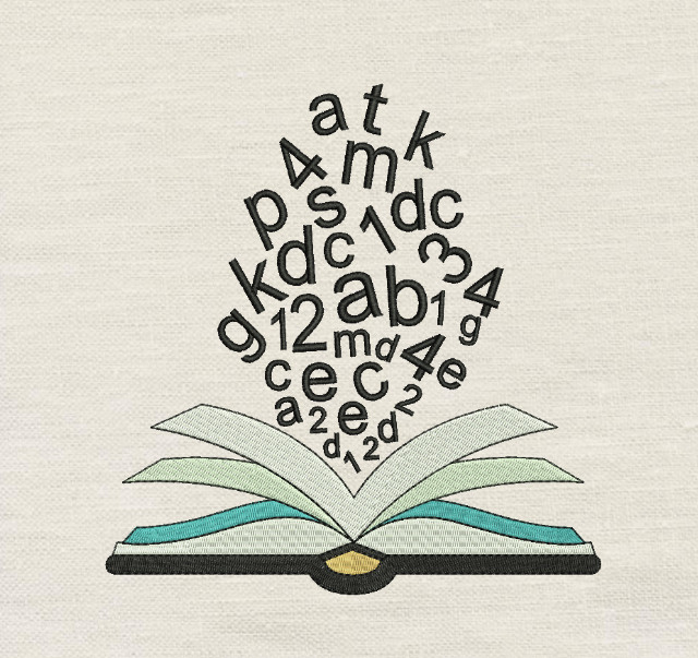 Book Embroidery design 3 Sizes reading pillow-INSTANT D0WNL0 | Inspire ...