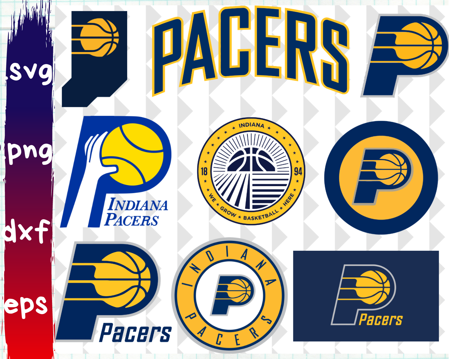 Big SVG Bundle, Digital Download, Indiana Pacers svg, Indian | Inspire ...