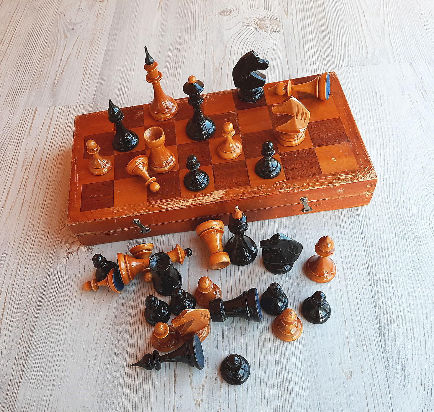Old Soviet chess set 1950s-1960s - vintage rare model post-M | Inspire ...