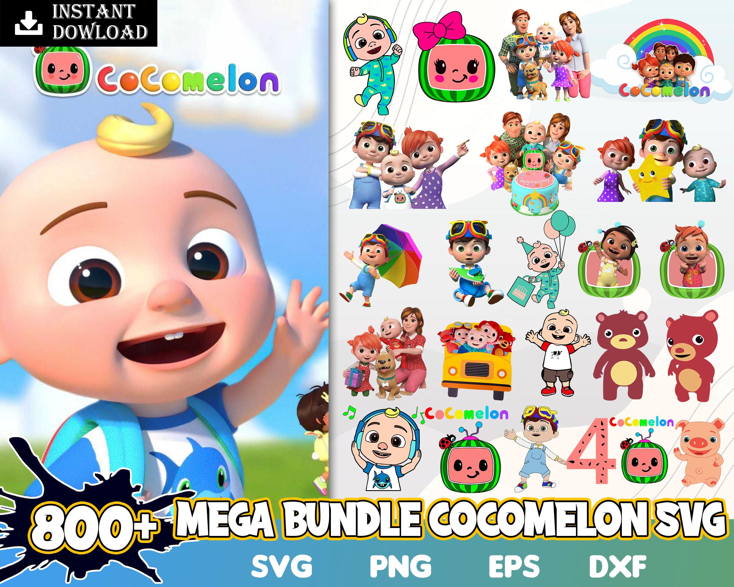 New Cocomelon Bundle Svg, Cocomelon Svg, Cocomelon Clipart, | Inspire ...